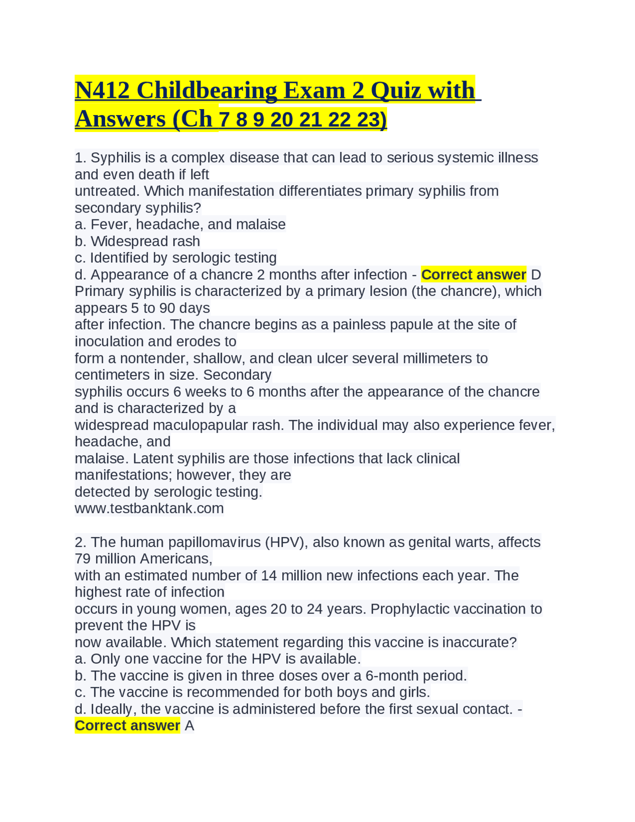 STIs, Childbirth, and Newborn Care: Key Insights and Facts | Exams ...
