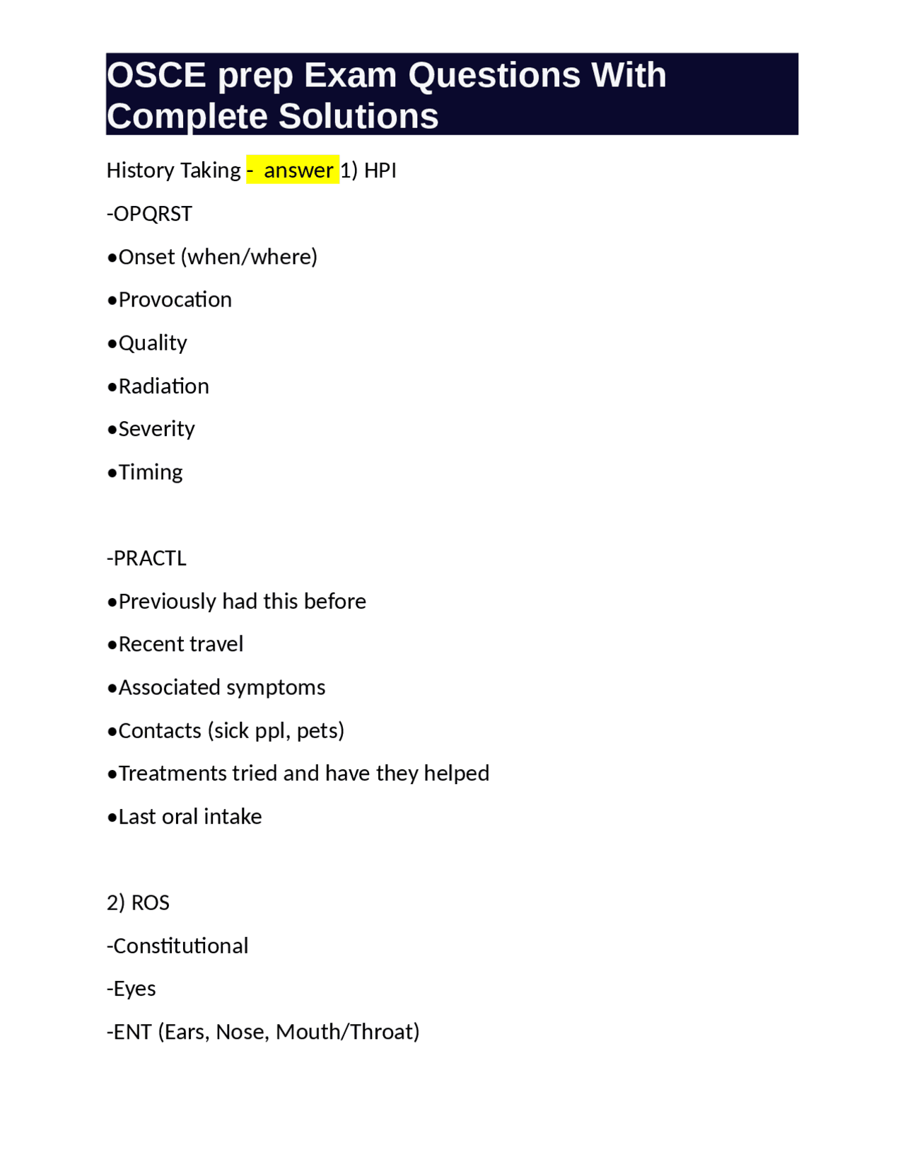 OSCE Exam Preparation: Comprehensive Solutions for Common Clinical Conditions | Exams Medicine ...