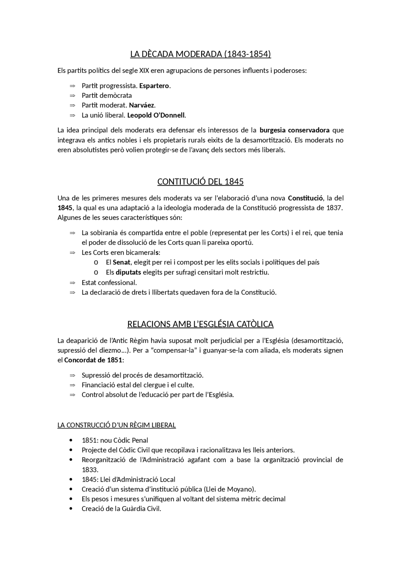 CONSTITUCIÓN 1845 Y RELACIONES CON LA IGLESIA (CONCORDADO DE 1951 ...