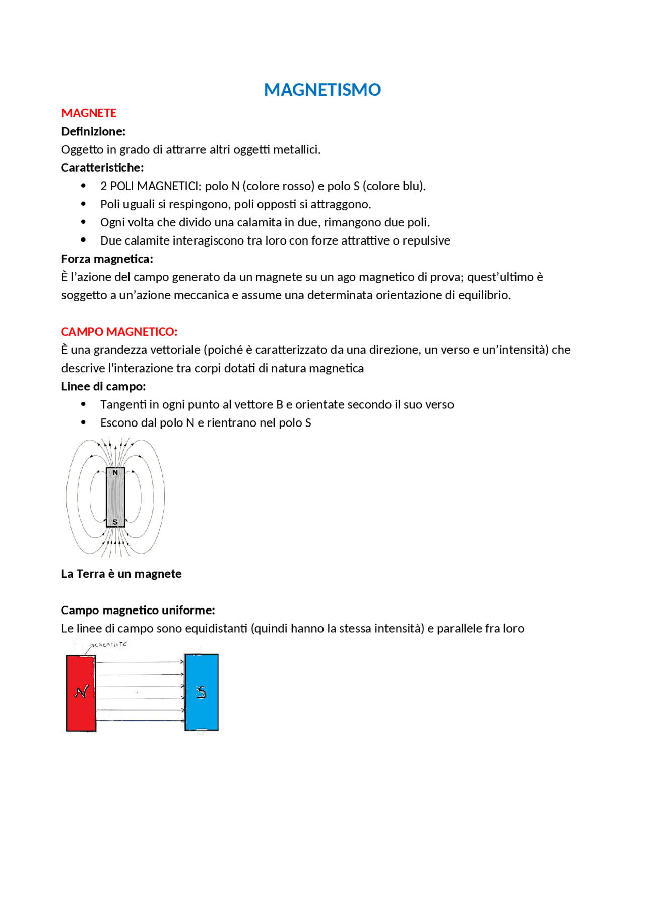 1. ELETTROMAGNETISMO - FISICA | Dispense di Fisica | Docsity