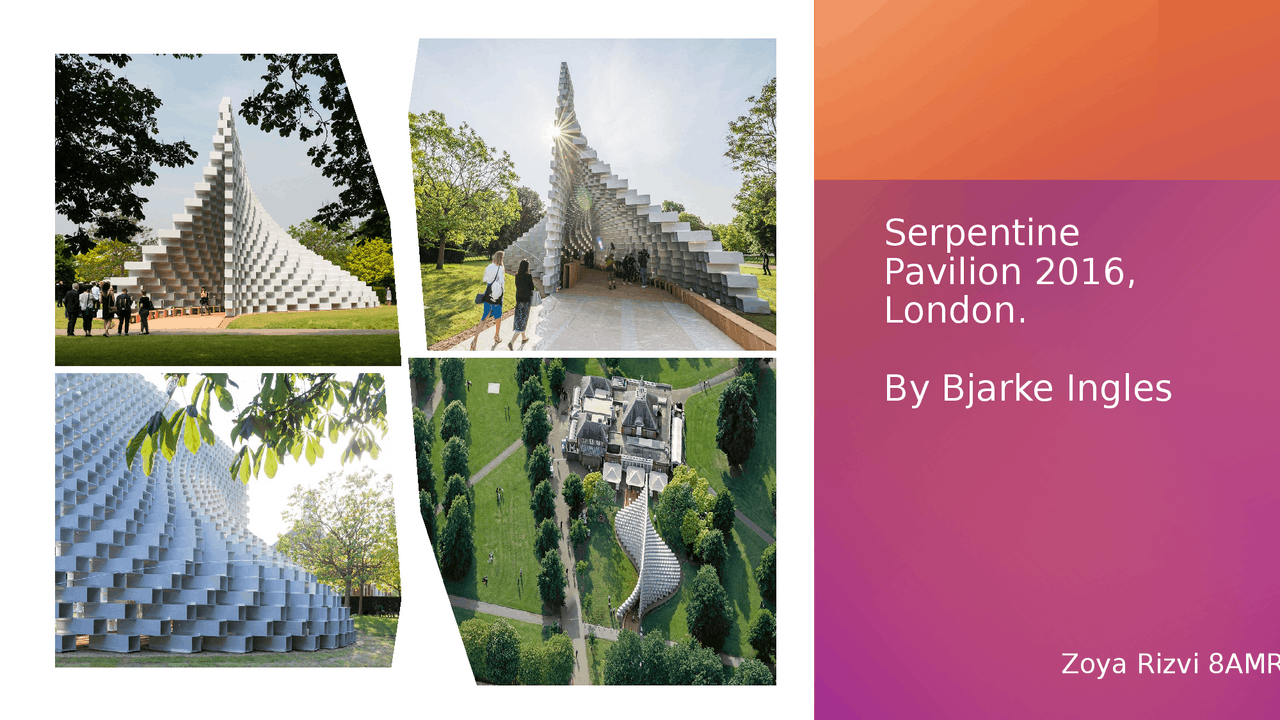 Art homework on serpentine gallery | Schemes and Mind Maps Art | Docsity