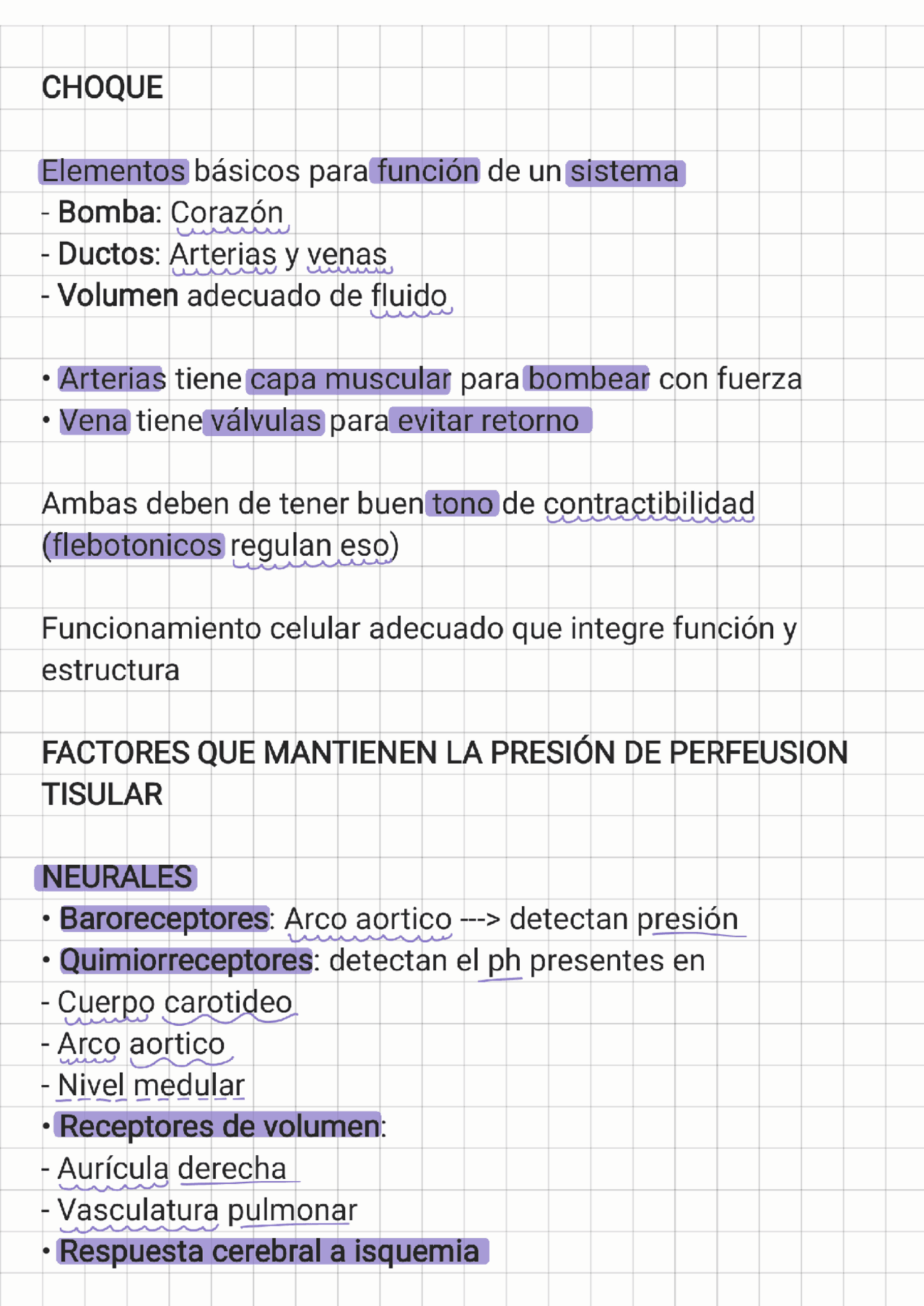 Resumen de tipos de CHOQUE | Resúmenes de Medicina Interna | Docsity