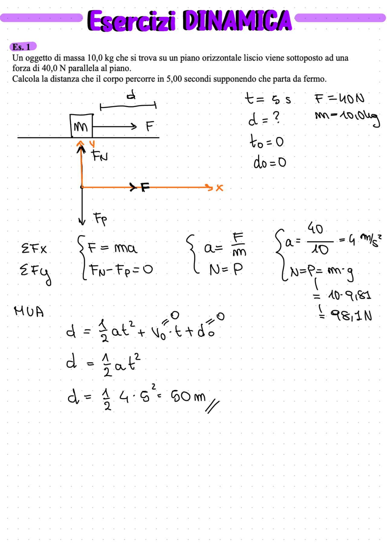Esercizi Dinamica: Calcoli su Massa e Velocità - Prof. Thibault | Esercizi di Fisica | Docsity