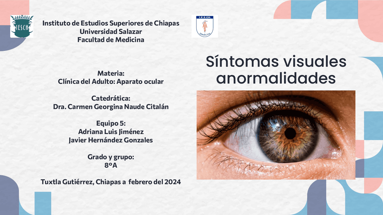 Guía clínica: Síntomas visuales y no visuales en el ojo del Adulto ...
