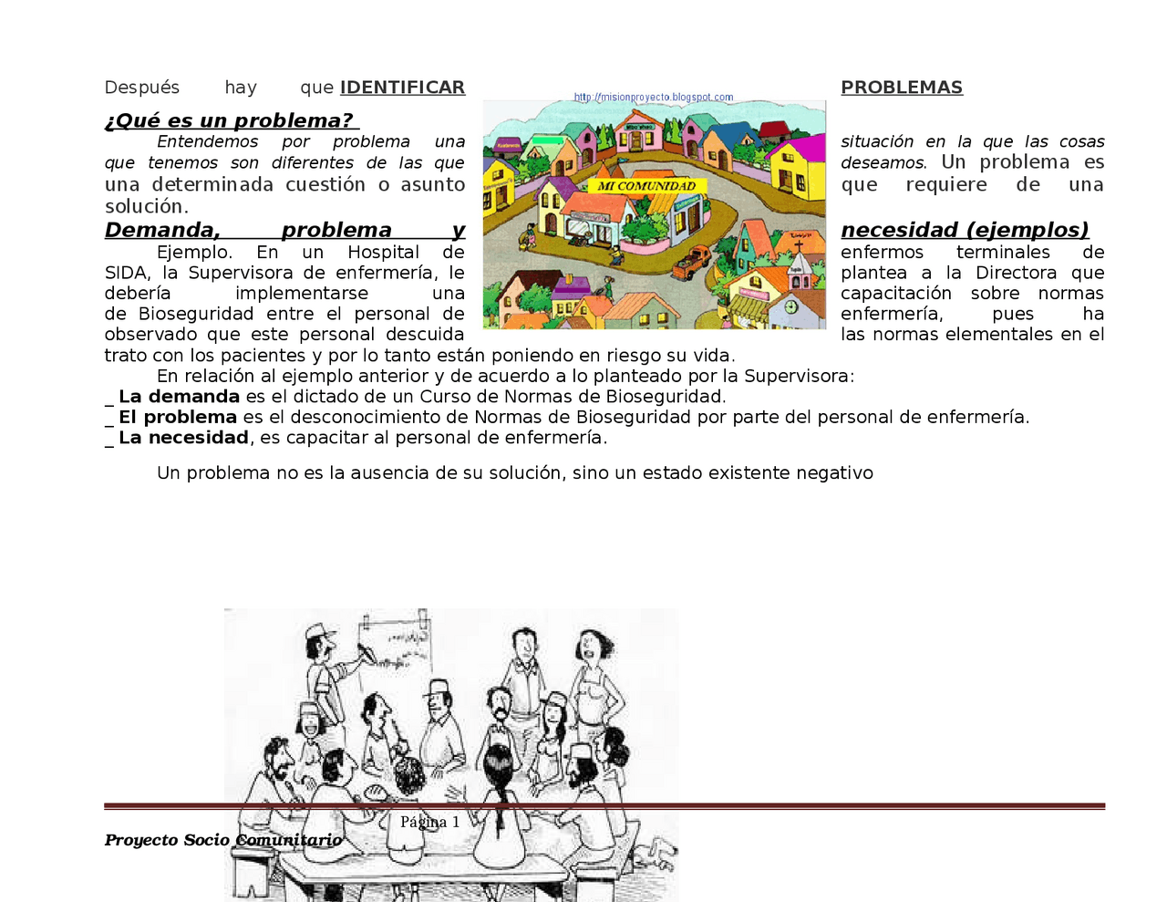 Resumen de Proyecto Socio Comunitario | Transcripciones de Humanidades y Ciencias Sociales | Docsity