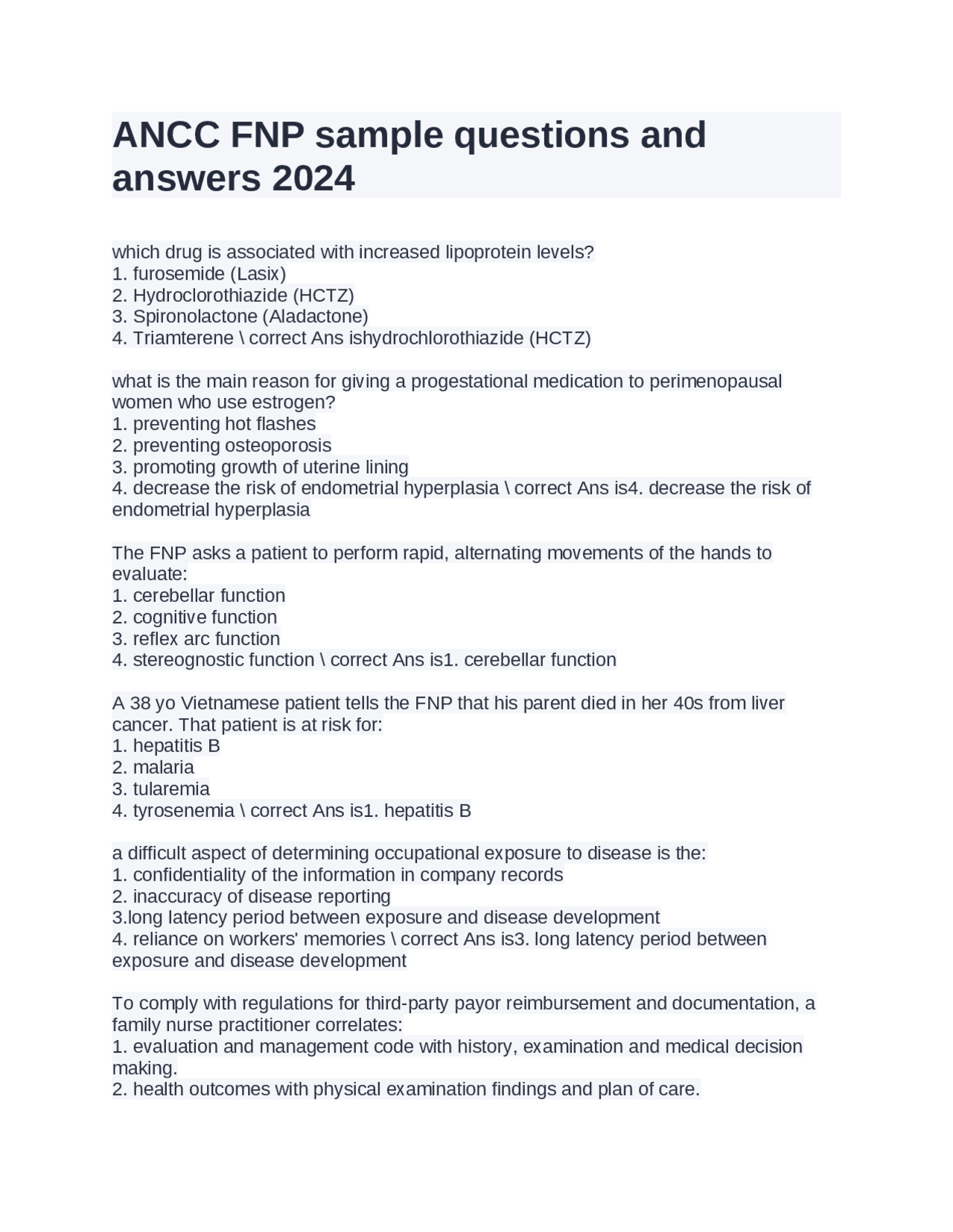 Medical Quiz: Answers and Questions on Various Health Topics | Exams ...