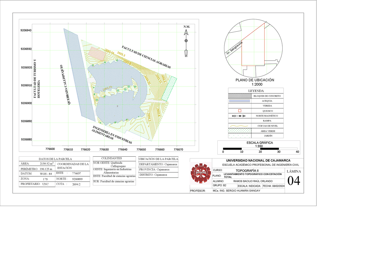 plano topografía 2 levantamiento | Diapositivas de Topografía | Docsity