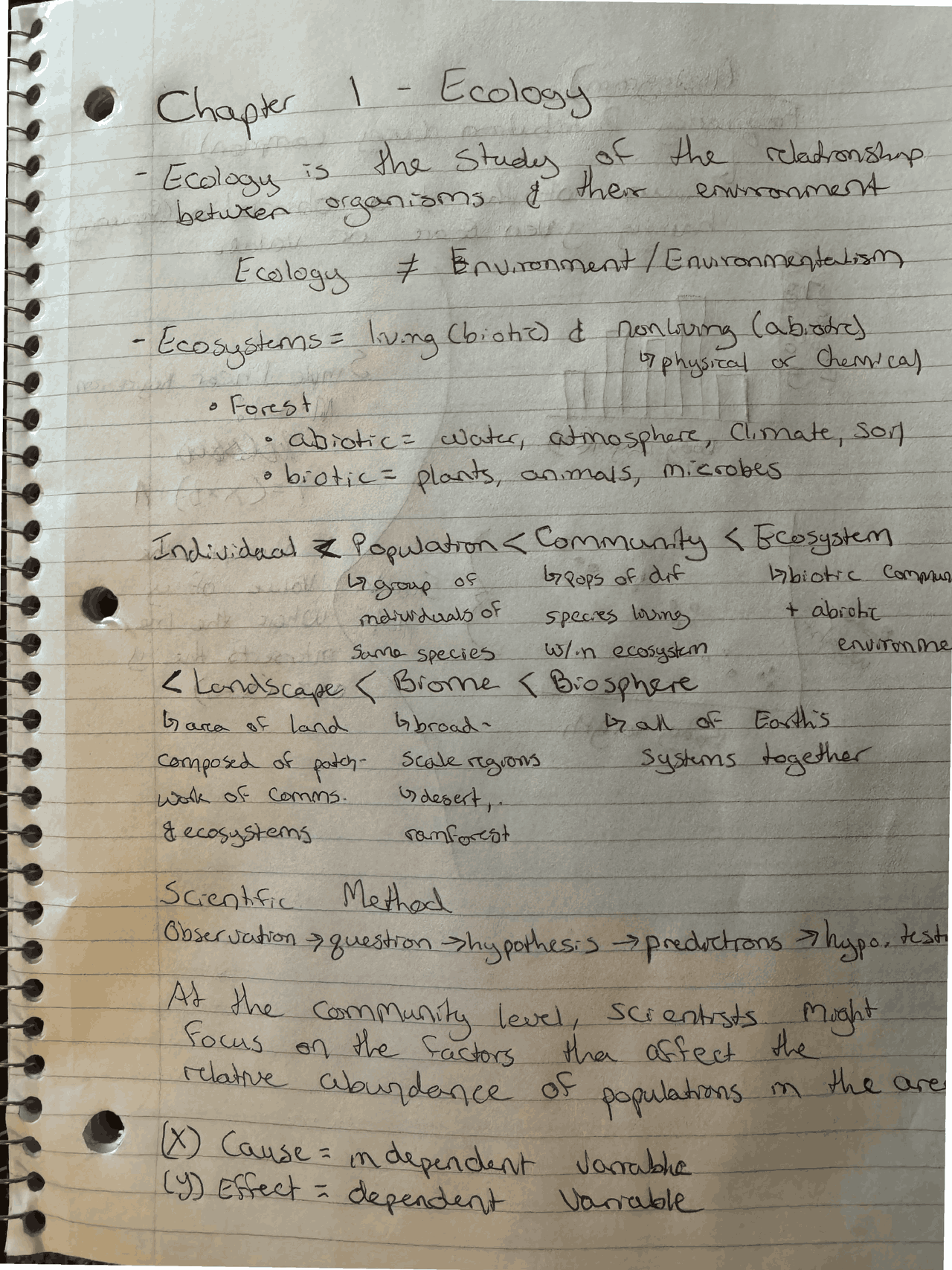 Chapter 1 Notes - Elements of Ecology | Lecture notes Ecology and ...