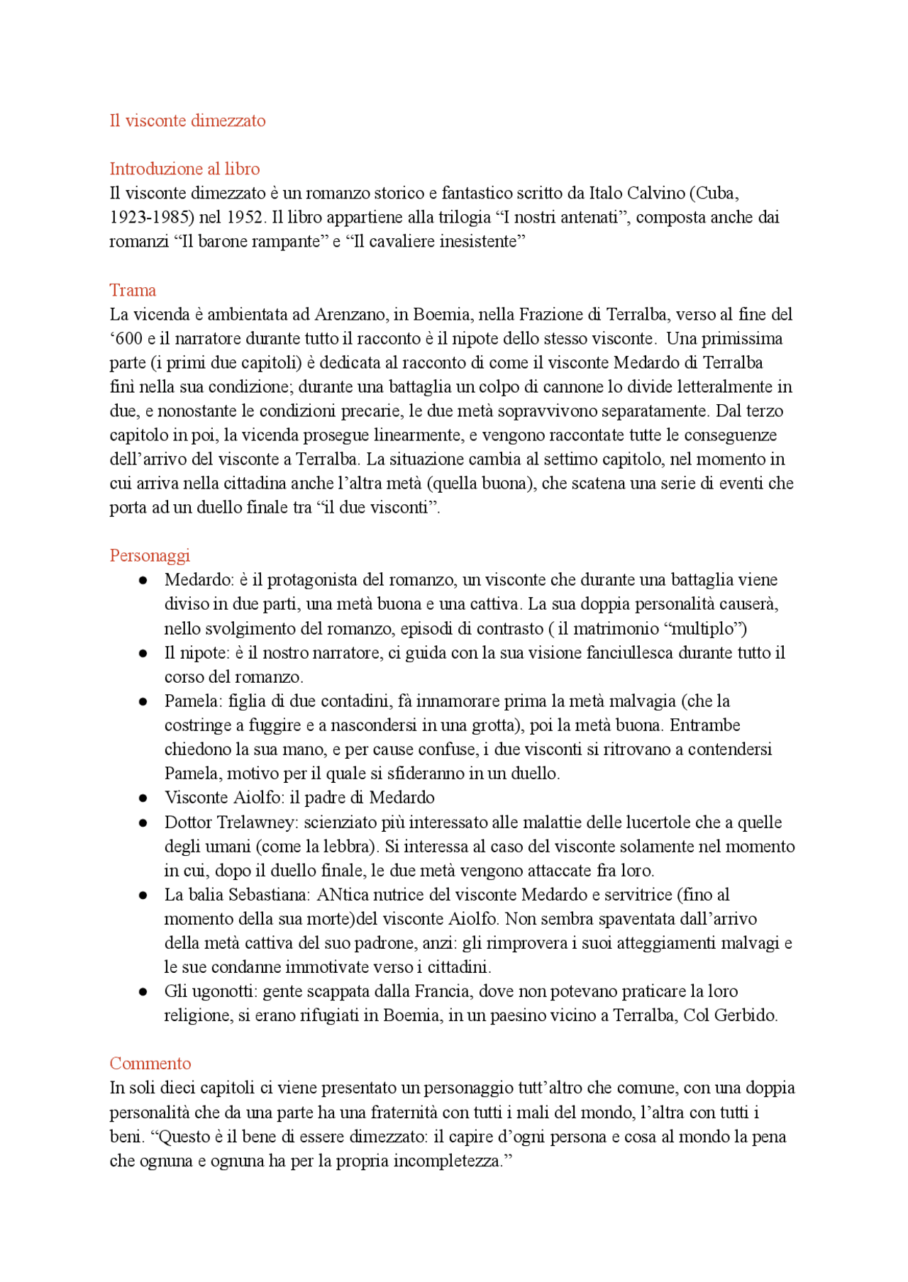 Il visconte dimezzato: analisi con trama, personaggi, commento e vita ...