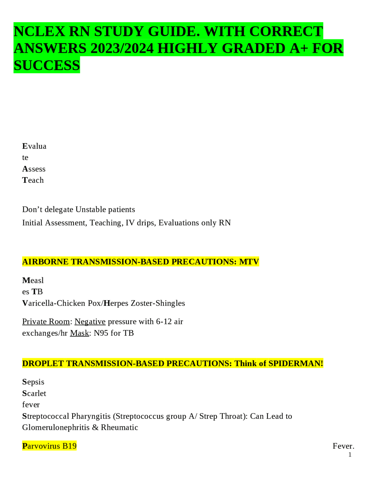 NCLEX RN Study Guide: Important Nursing Knowledge for Exam Success ...