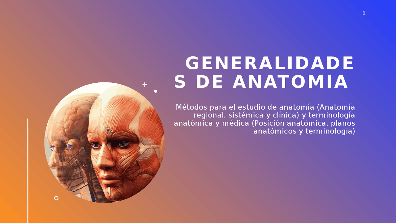 Generalidades de anatomía | Diapositivas de Anatomía | Docsity