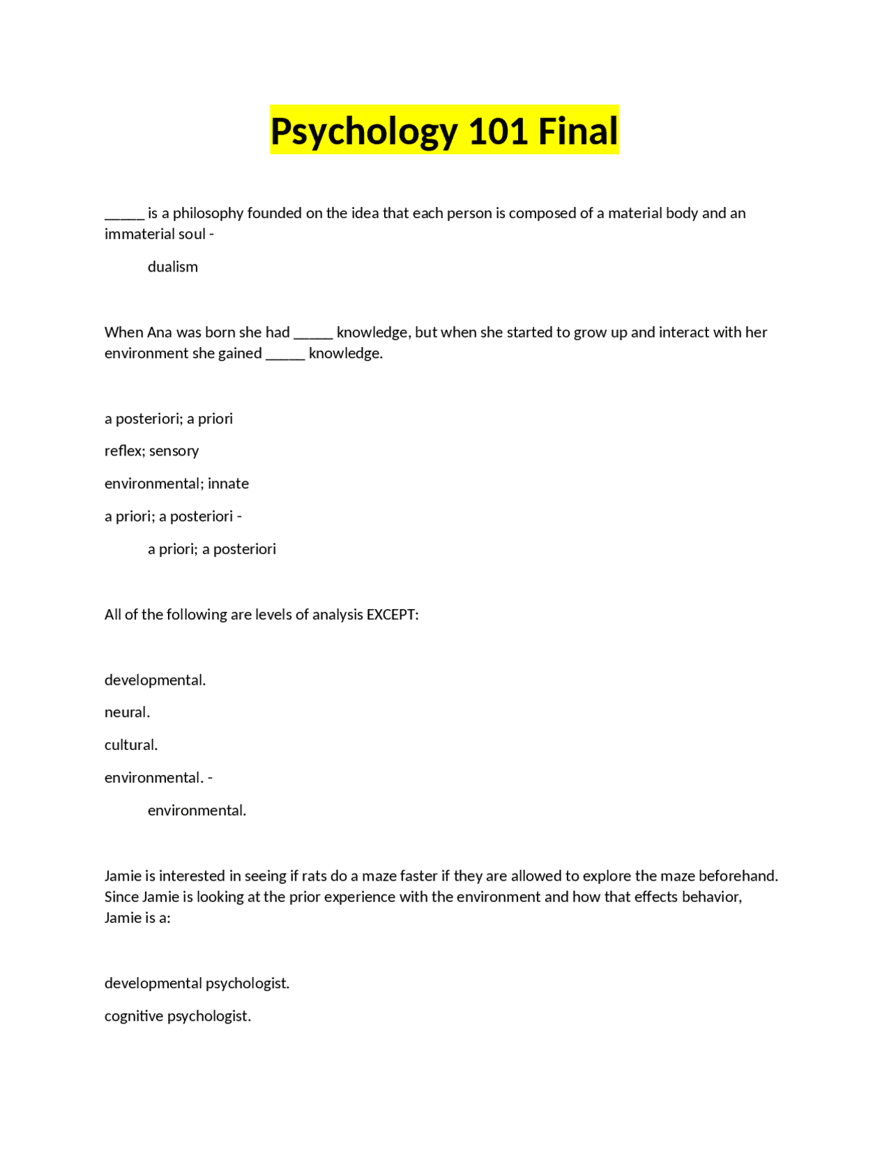 Understanding Psychology: Key Concepts and Figures | Exams Psychology ...