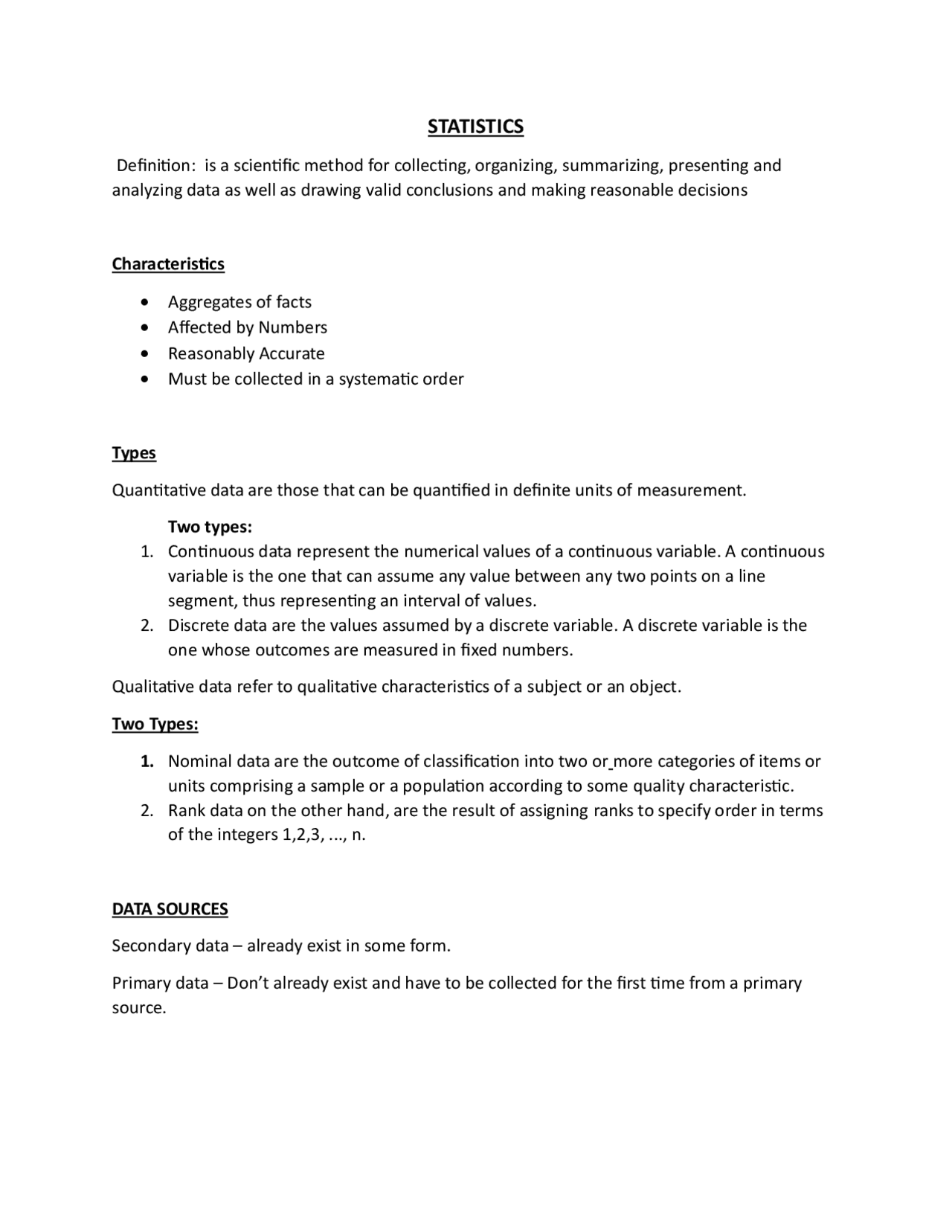 Introduction to Statistics: Data Collection, Analysis, and Presentation - Prof. Rizzler | Exams ...