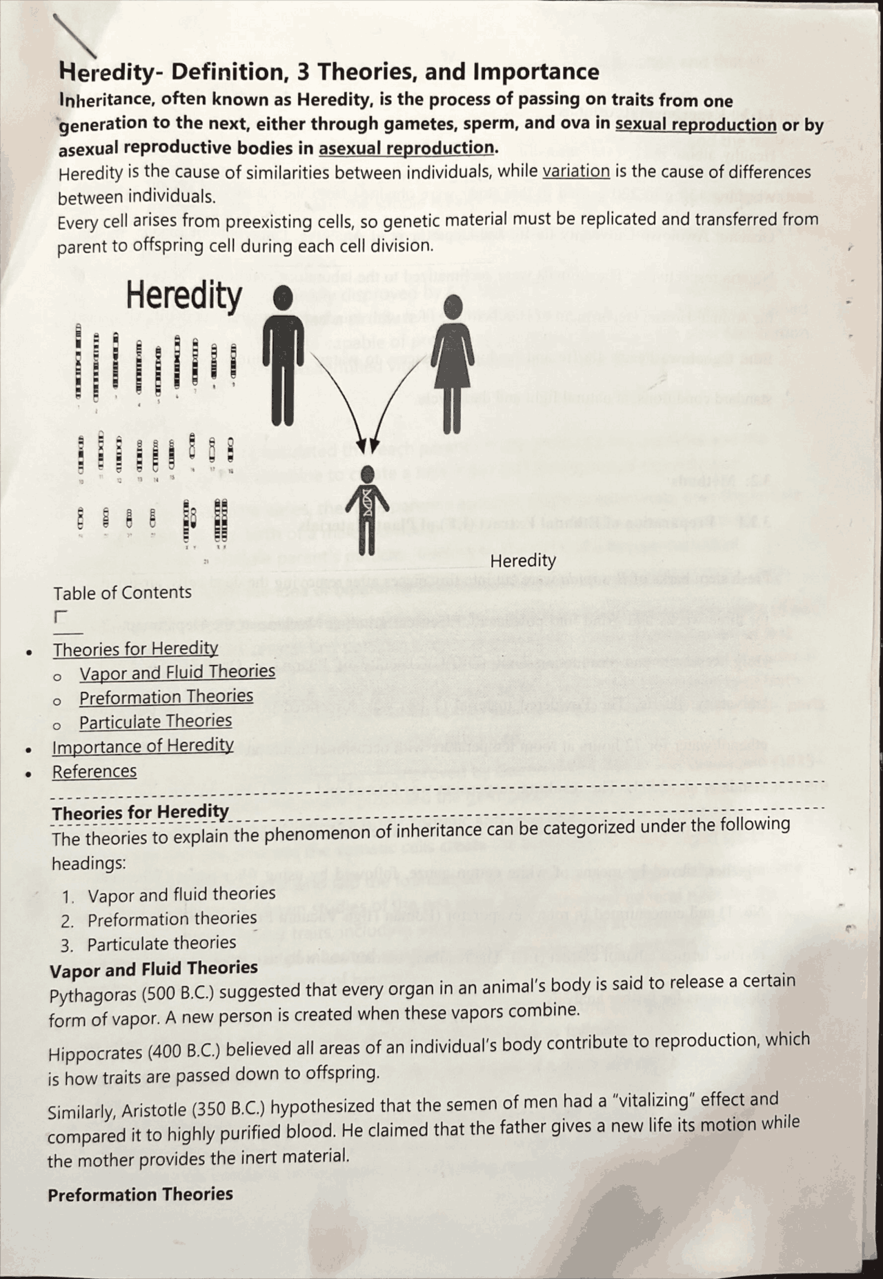 Genetics and hereditary | Lecture notes Biology | Docsity