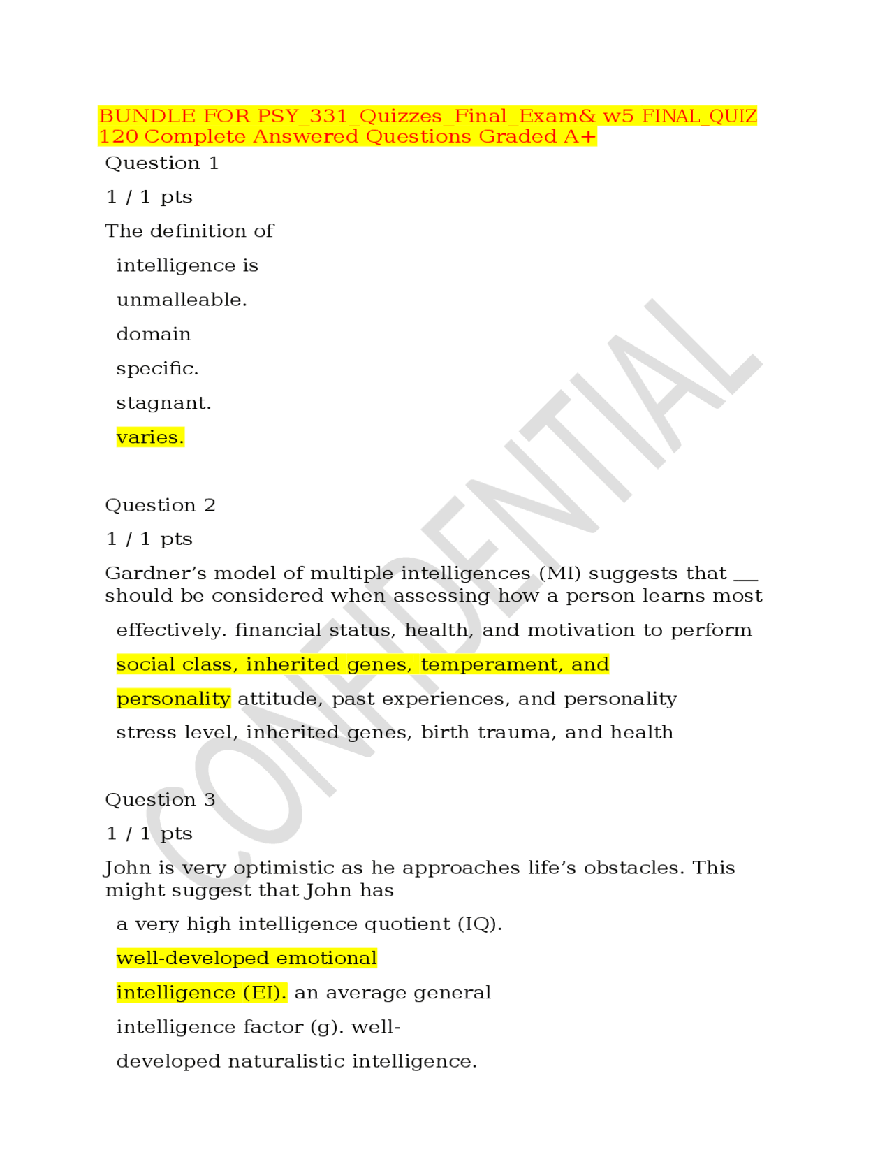 Gardner's Multiple Intelligences and Theories of Learning | Exams ...