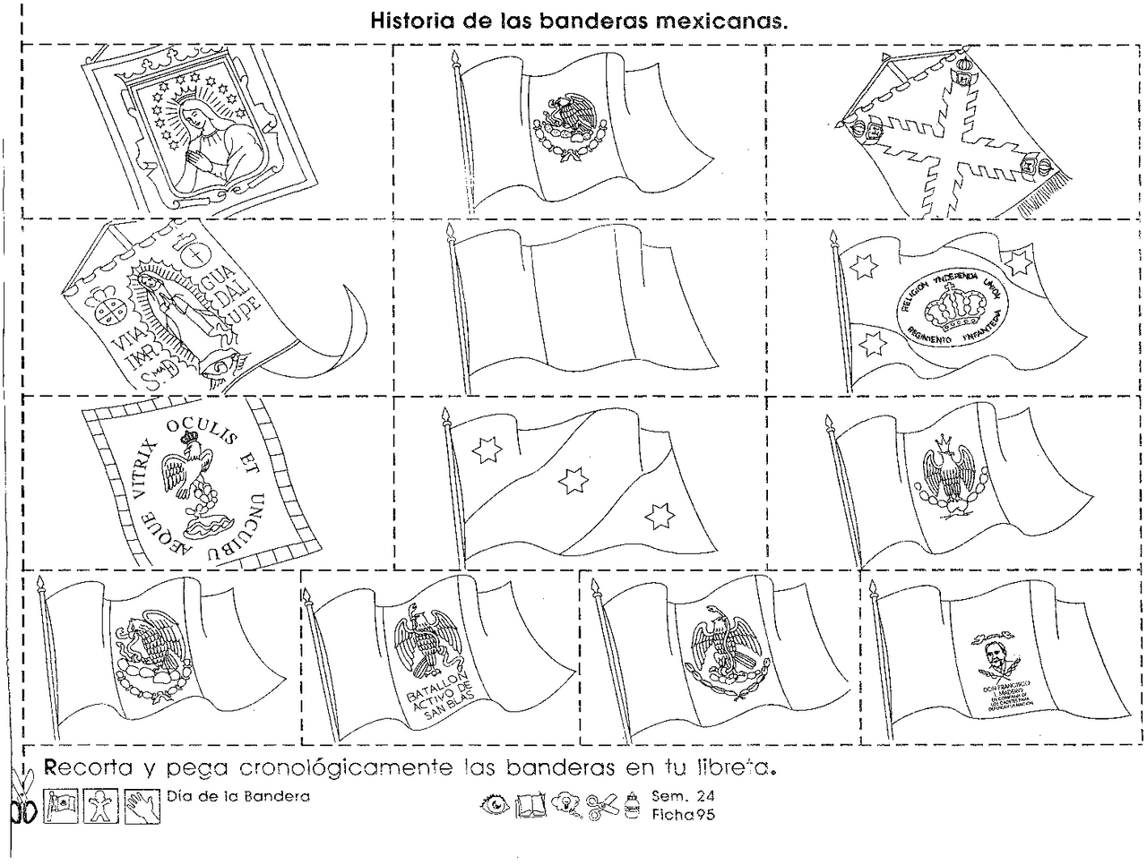 Actividades para el día de la Bandera Mexicana. | Ejercicios de ...