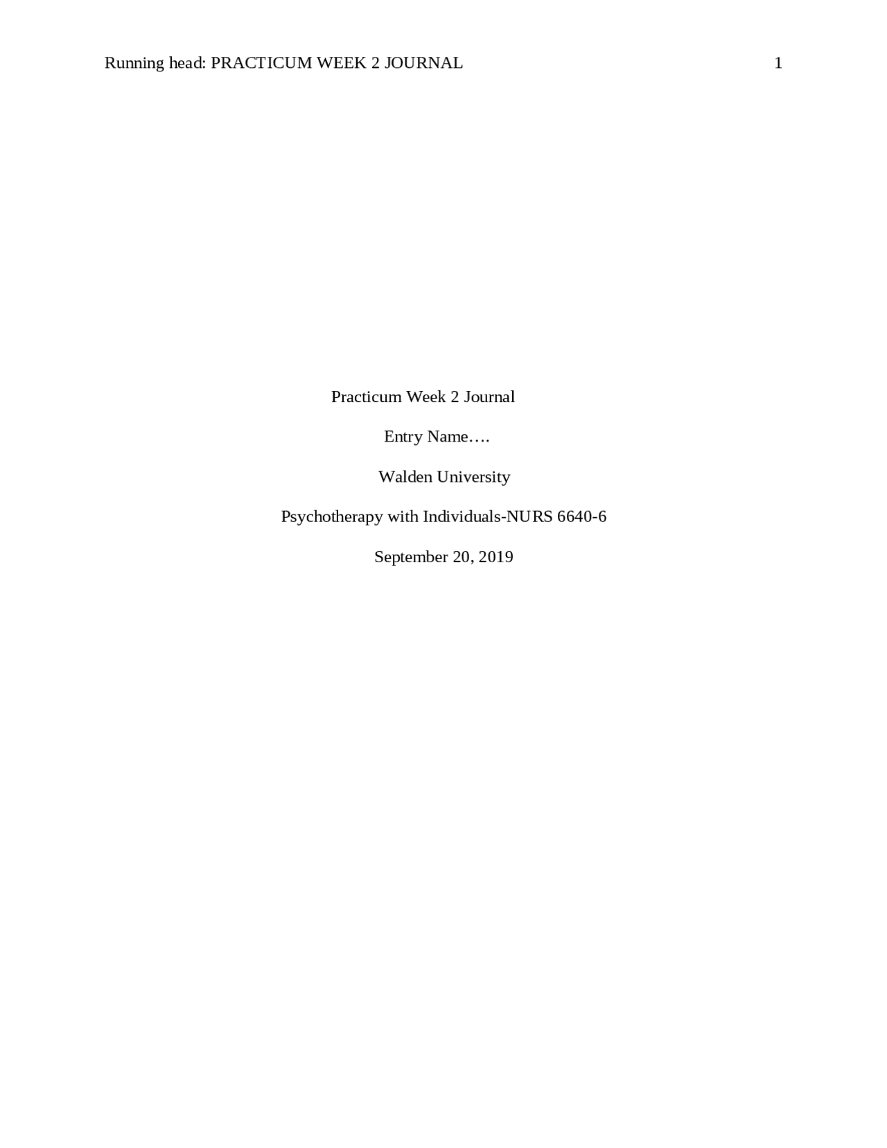 Week 2 Journal: Counseling Clients with Complex Medical and ...