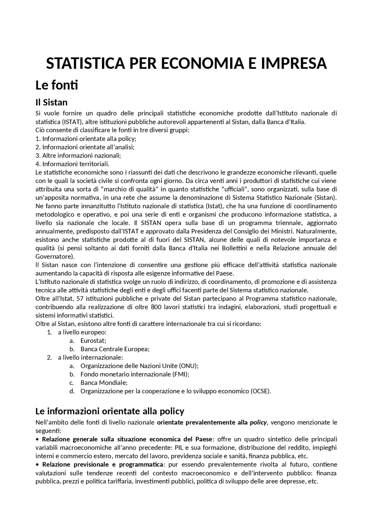Riassunto Statistica | Schemi e mappe concettuali di Statistica | Docsity