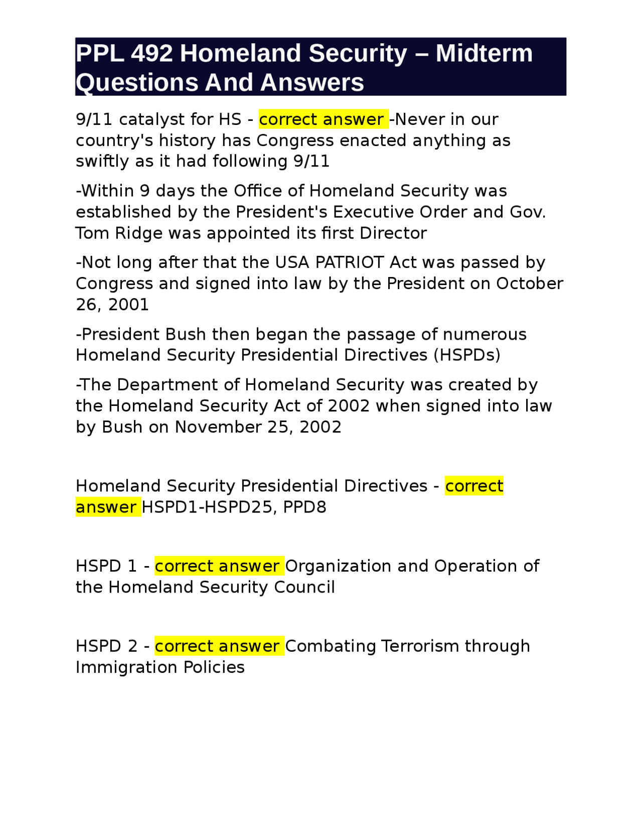 Homeland Security Presidential Directives and US Immigration: A ...