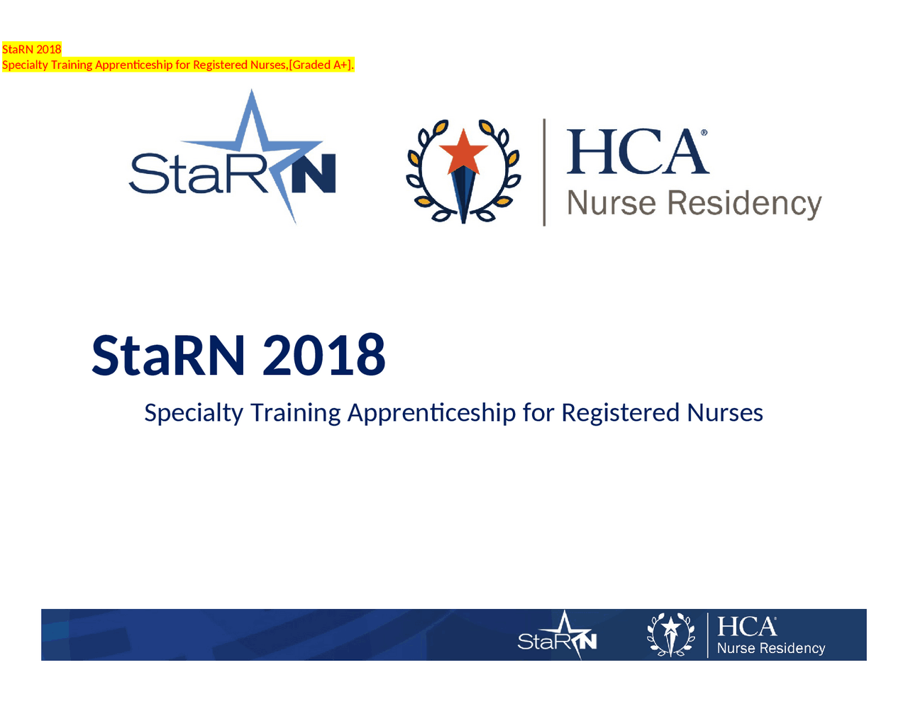 StaRN Skills Checklist: Nursing Procedures and Patient Care | Exams ...