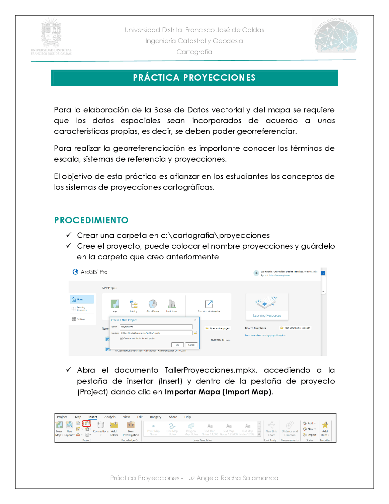 Práctica de Proyecciones Cartográficas | Ejercicios de Ingeniería en Geodesia y Cartografía ...