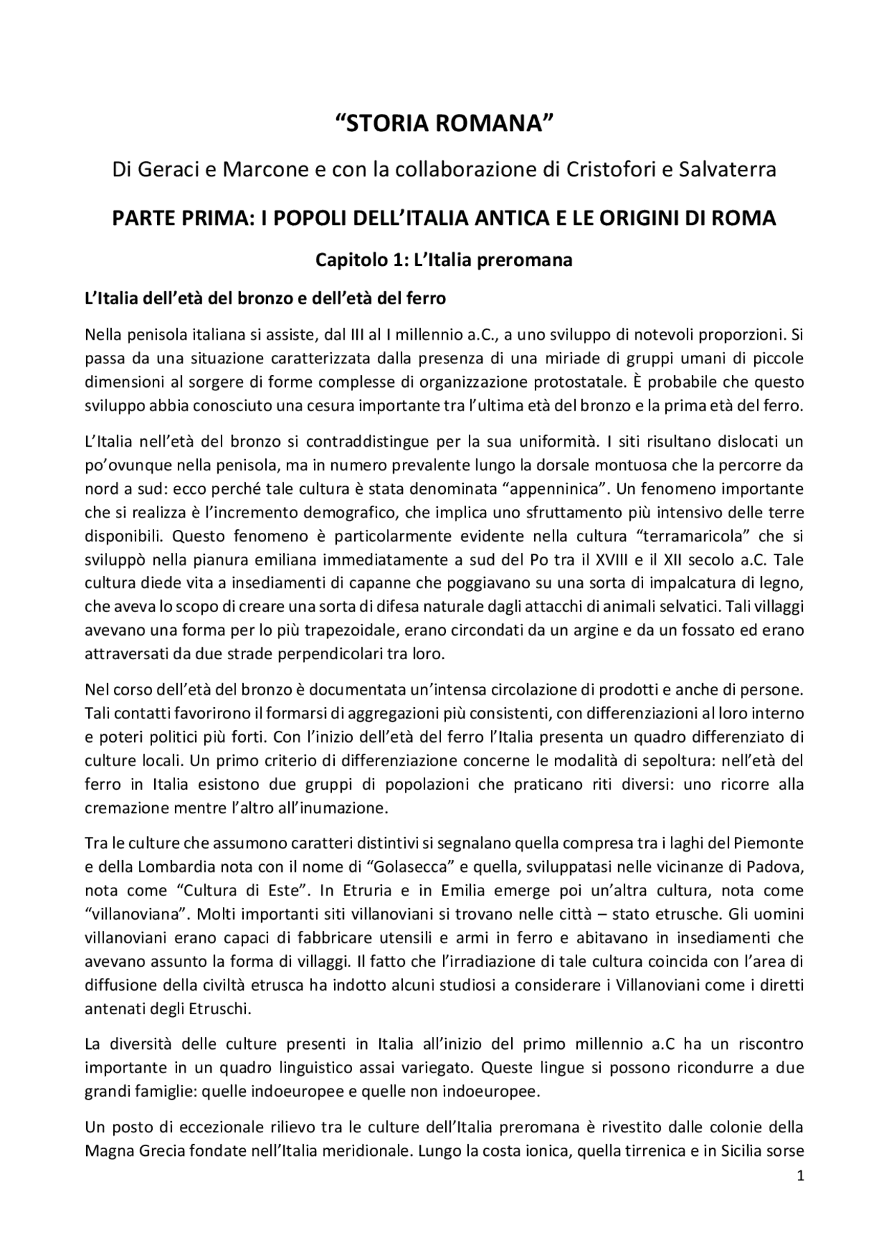 Sintesi della storia romana: dall'Italia preromana alla guerra romano ...