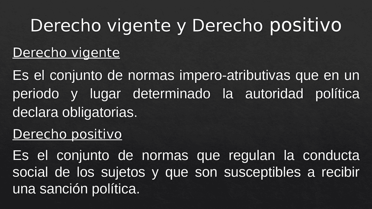 Derecho Vigente y Derecho Positivo: Conceptos Básicos | Resúmenes de ...