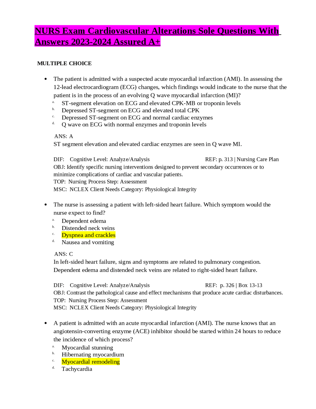 ECG Changes in Myocardial Infarction: Identifying an Evolving Q Wave MI ...