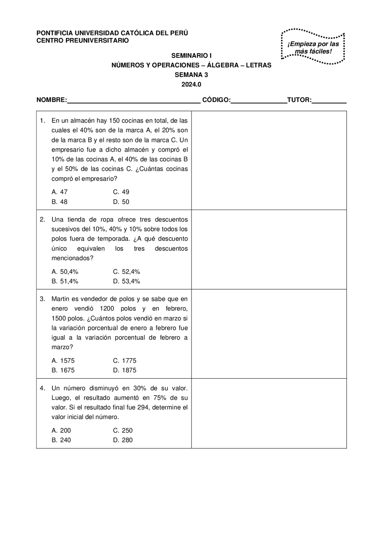 ejercicios para practicar | Ejercicios de Derecho | Docsity