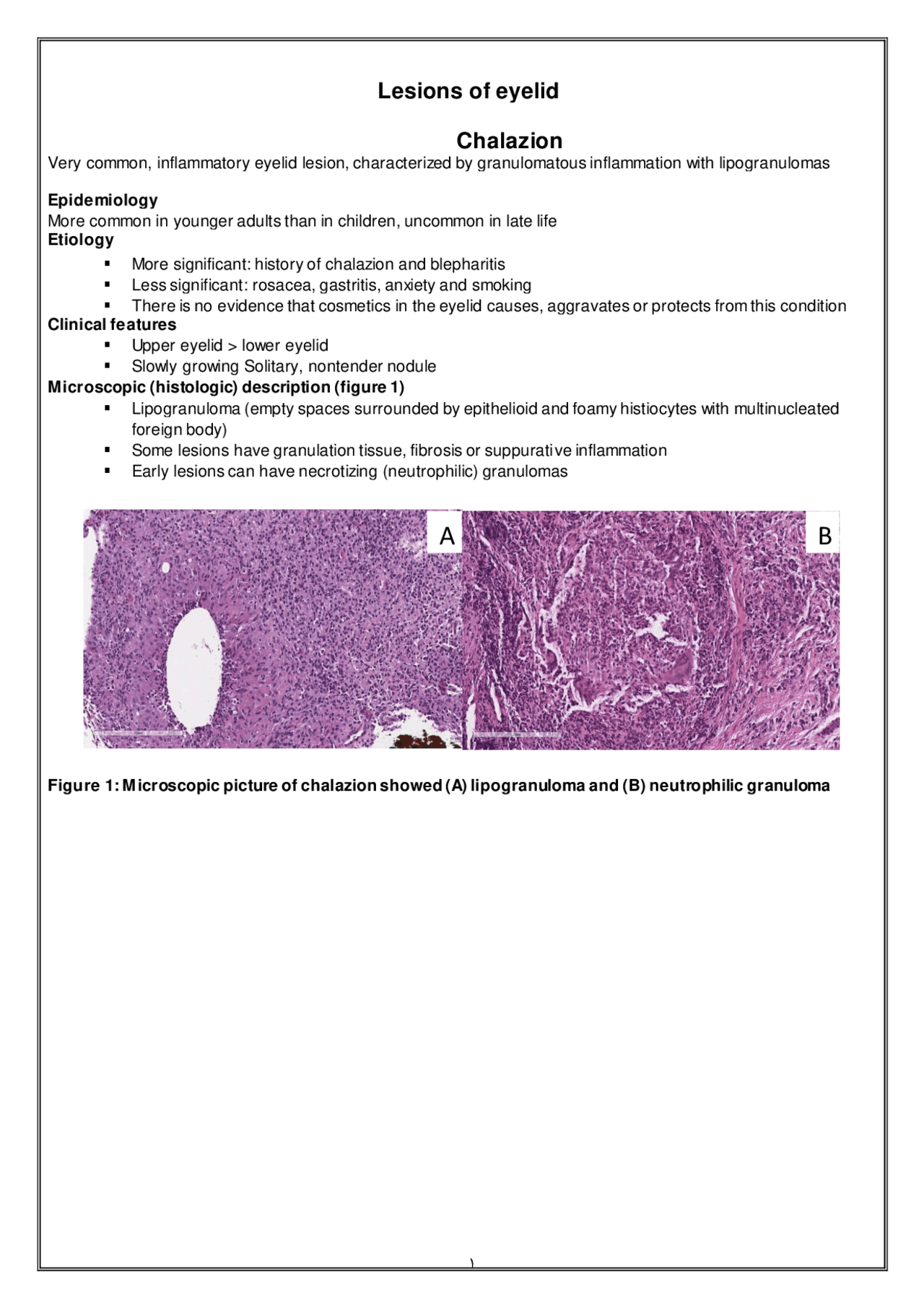 Pathological Lesions of the Skin and Upper Respiratory Tract - Prof ...