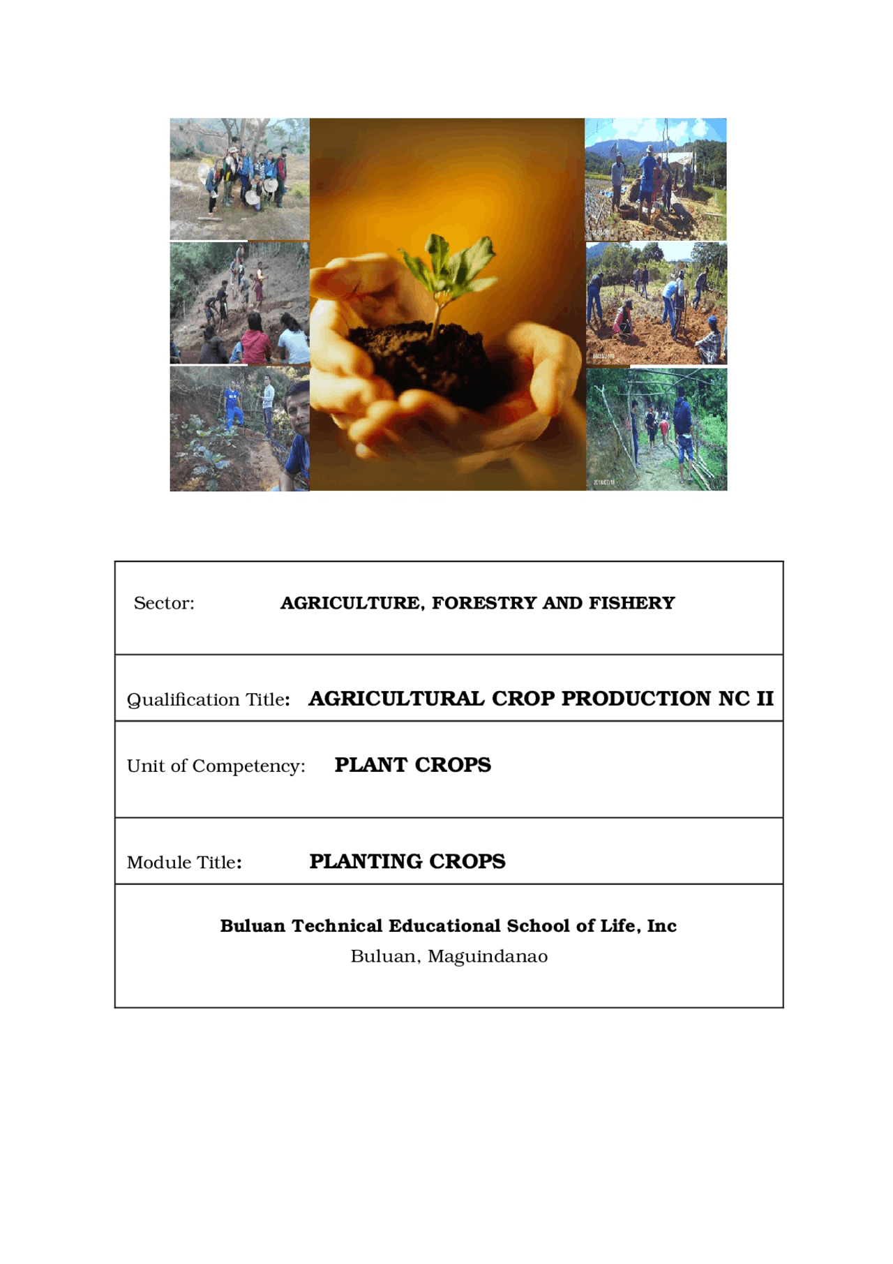 Competency-based Learning Material | Papers Agronomy | Docsity