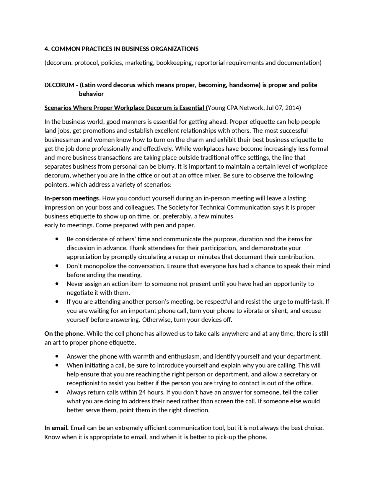 Professional Decorum and Business Protocol in International Business ...