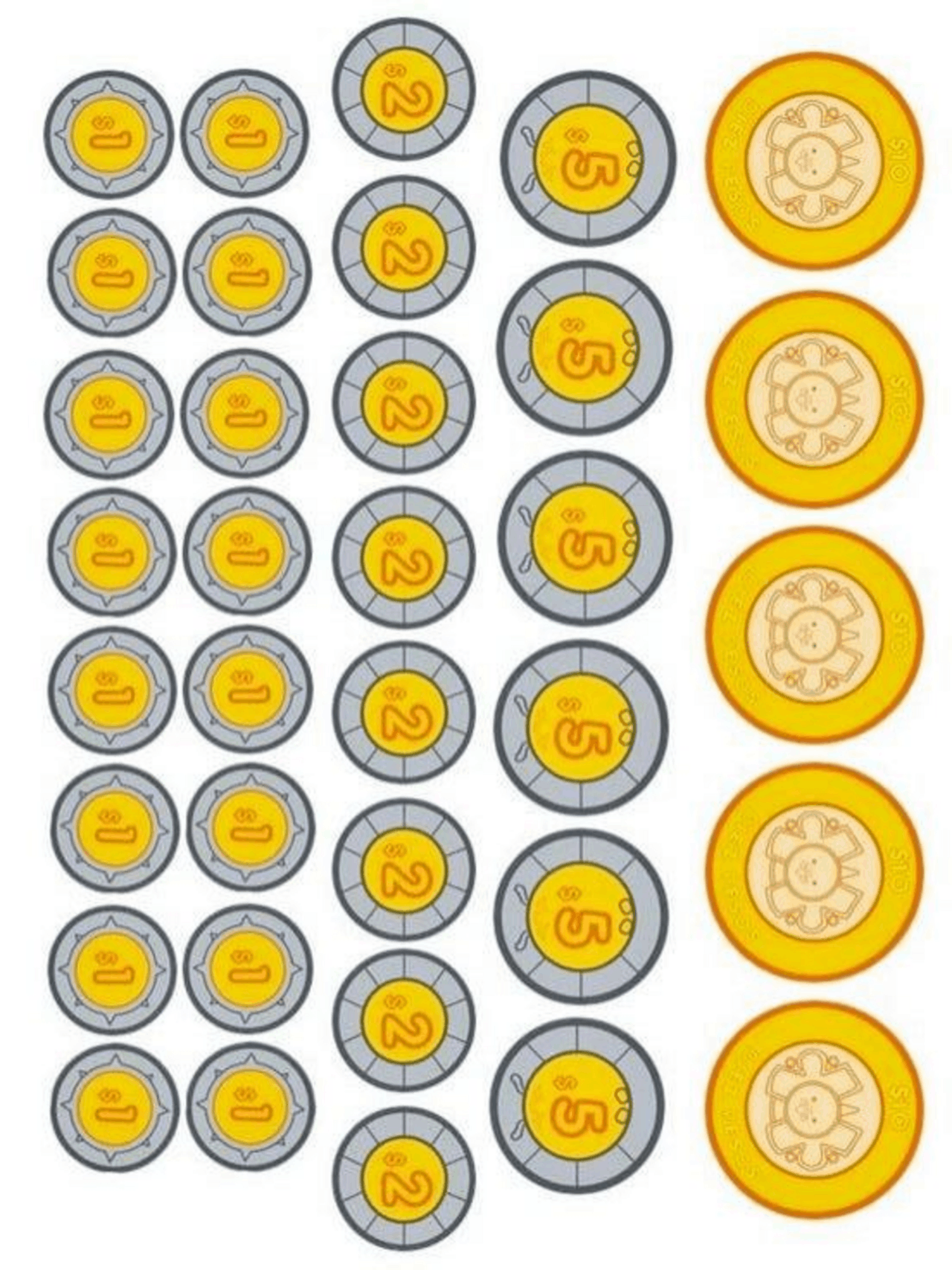 Monedas didácticas para uso matemático | Diapositivas de Matemáticas ...