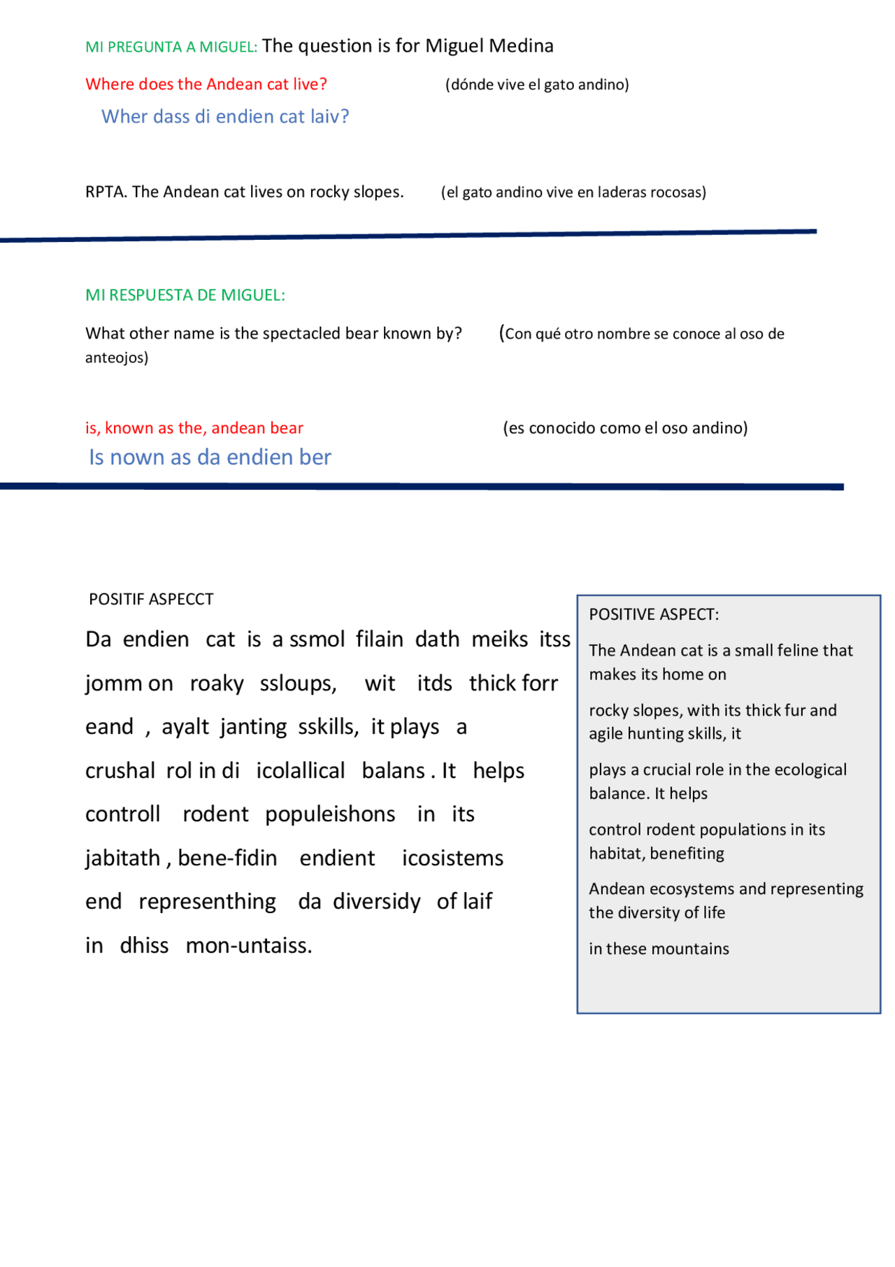 El gato andino y su papel en el ecosistema de los Andes - Prof. Quispe ...