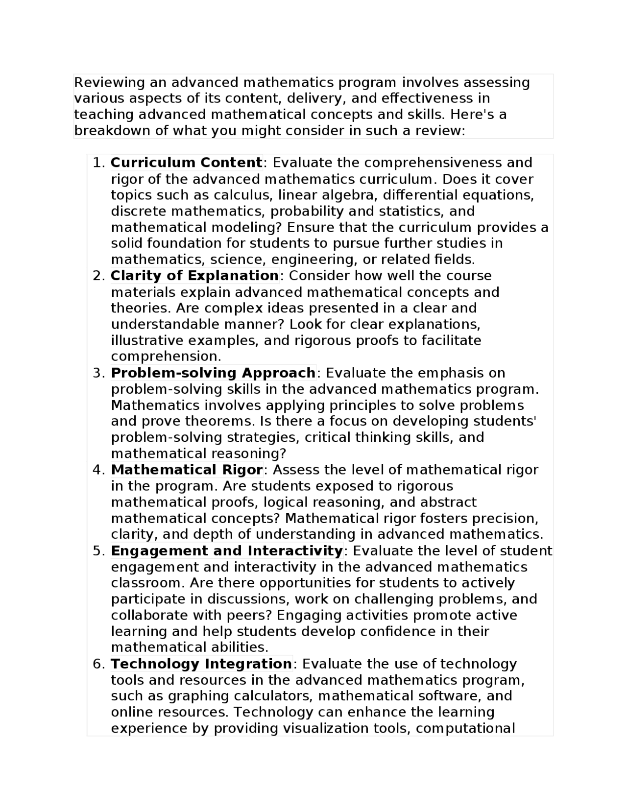 High School Advanced Math Review | Study Guides, Projects, Research ...