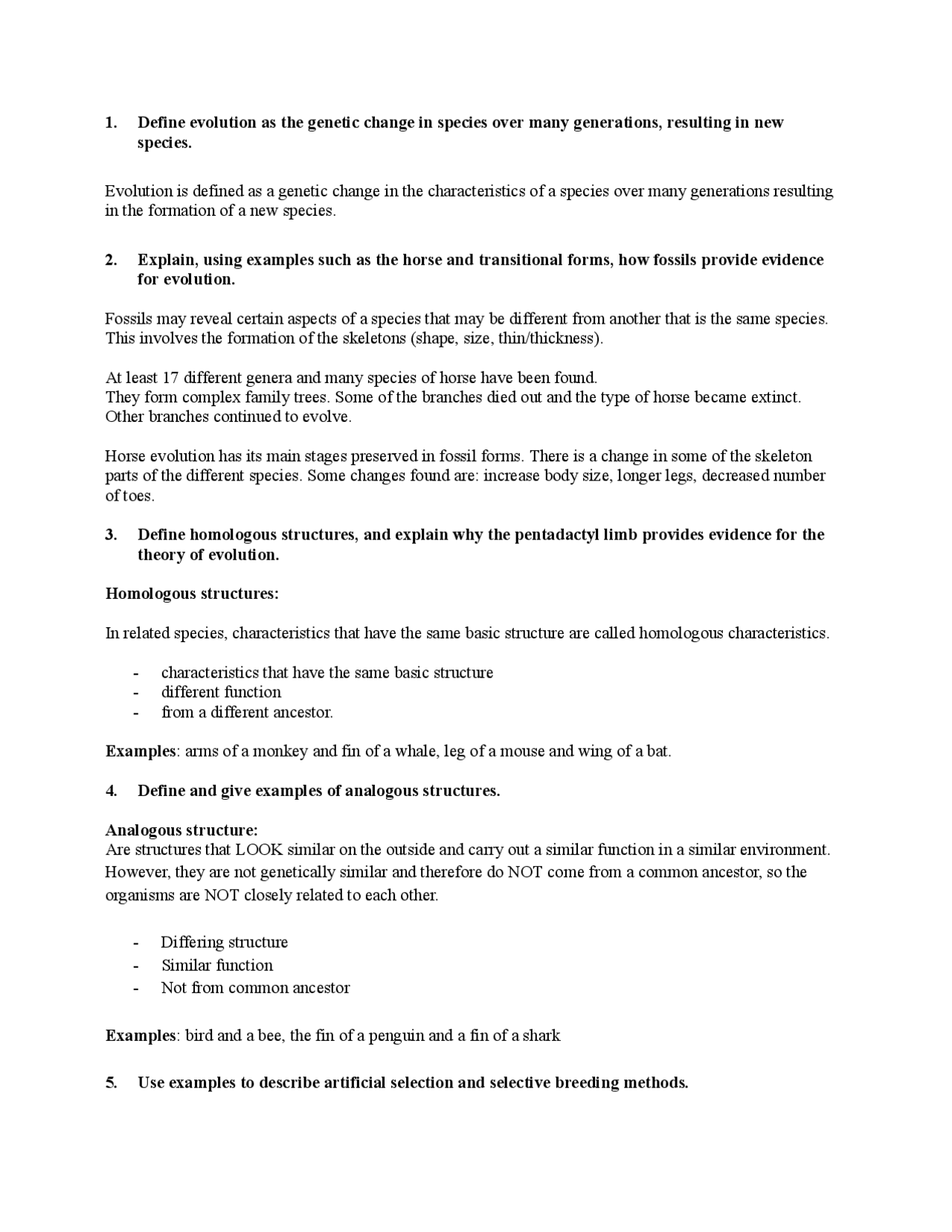 Evolution: Genetic Change in Species and the Formation of New Species ...