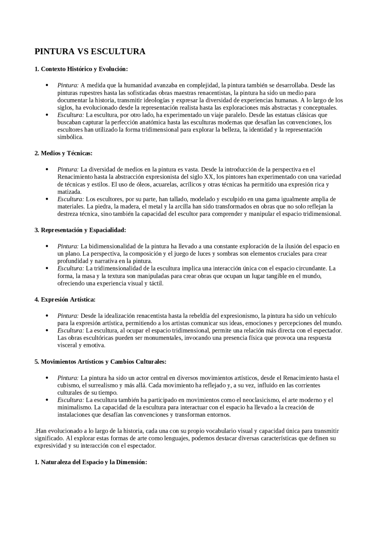 Pintura vs Escultura: Comparación de dos lenguajes artísticos ...