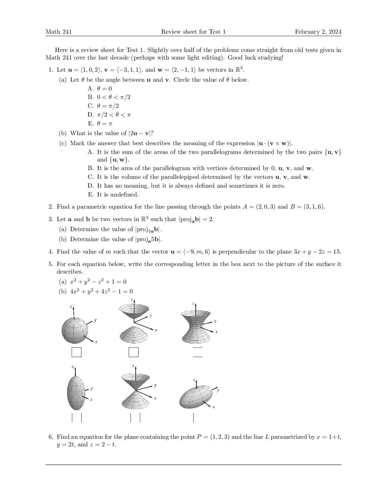 DISC WRSKT 5 spring 2024 | Cheat Sheet Calculus | Docsity