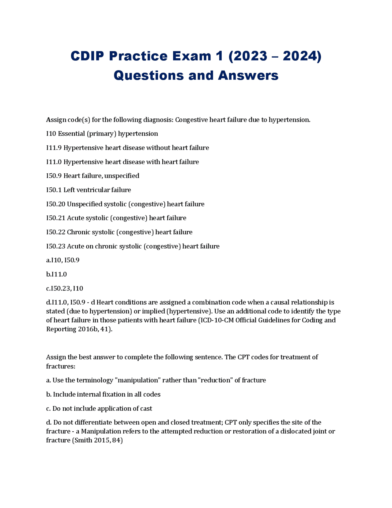 CDIP Practice Exam 1 (2023 – 2024) Questions and Answers | Exams Public ...