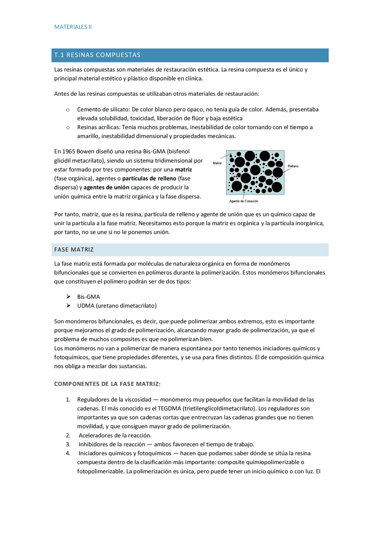 Resinas Compuestas: Propiedades, Tipos y Polimerización | Apuntes de ...