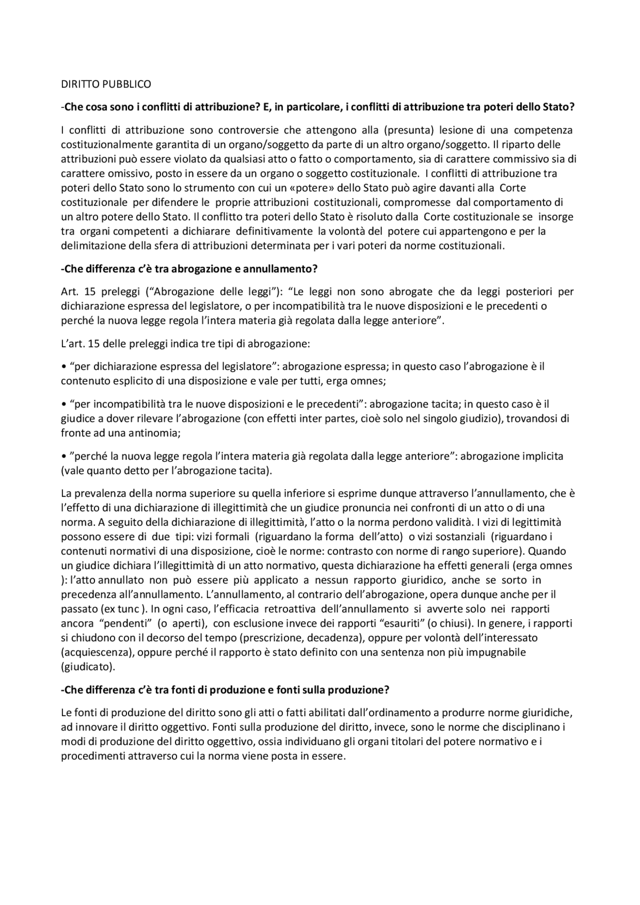 diritto pubblico risposte aperte prof. Tira Elisa | Panieri di Diritto ...