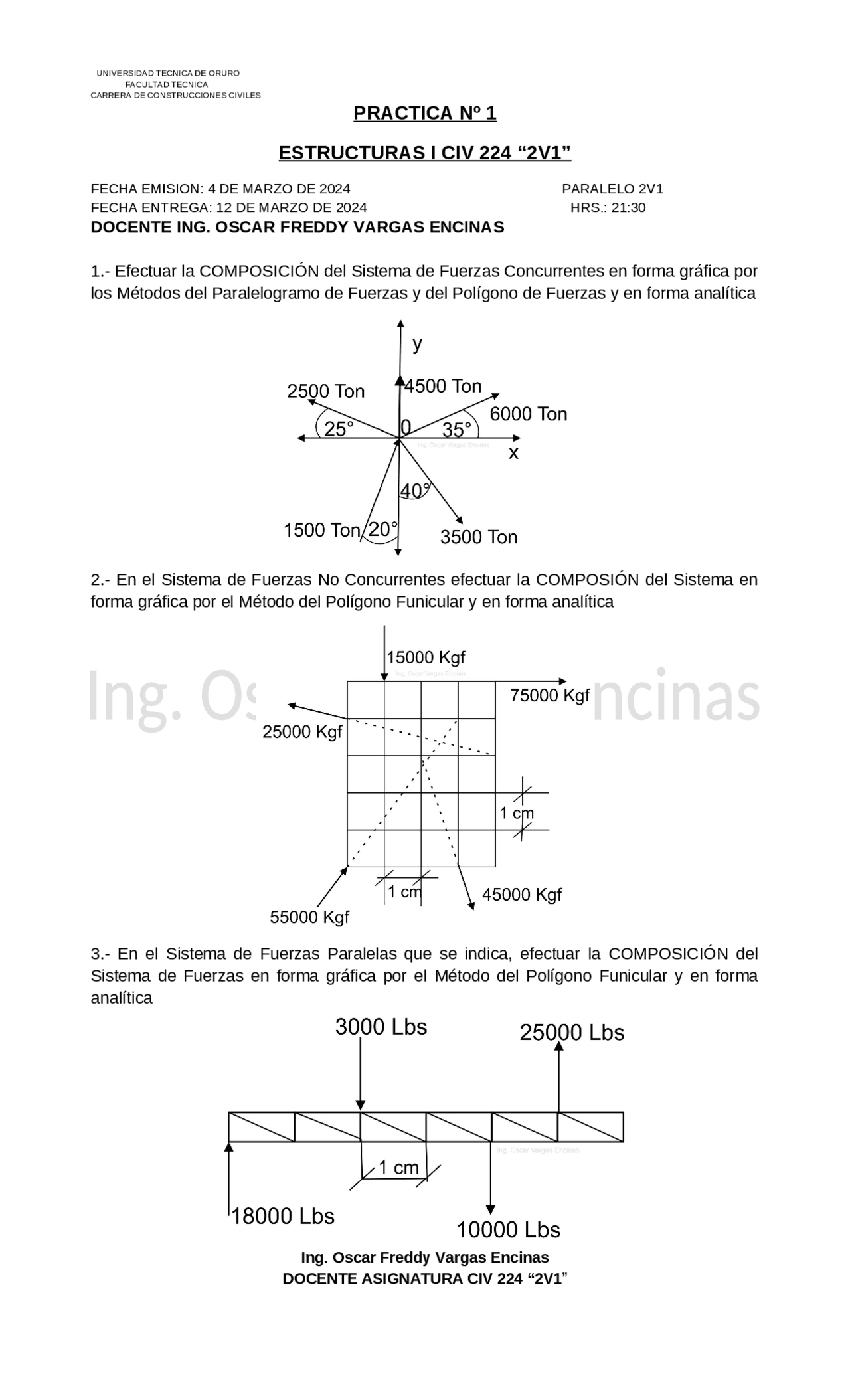 Practicas y ejercicios | Ejercicios de Ingeniería Civil | Docsity