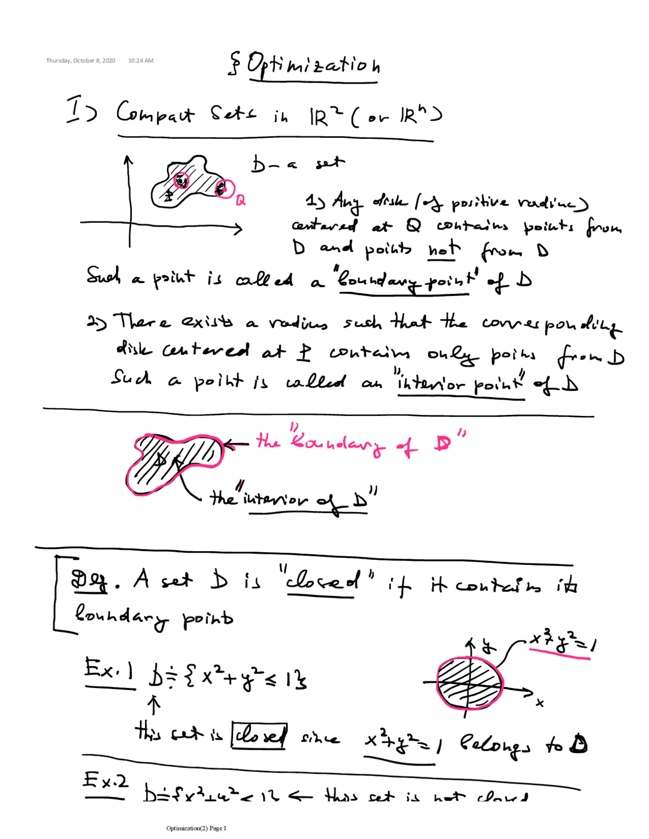 Calculus 3 Optimization | Summaries Calculus for Engineers | Docsity