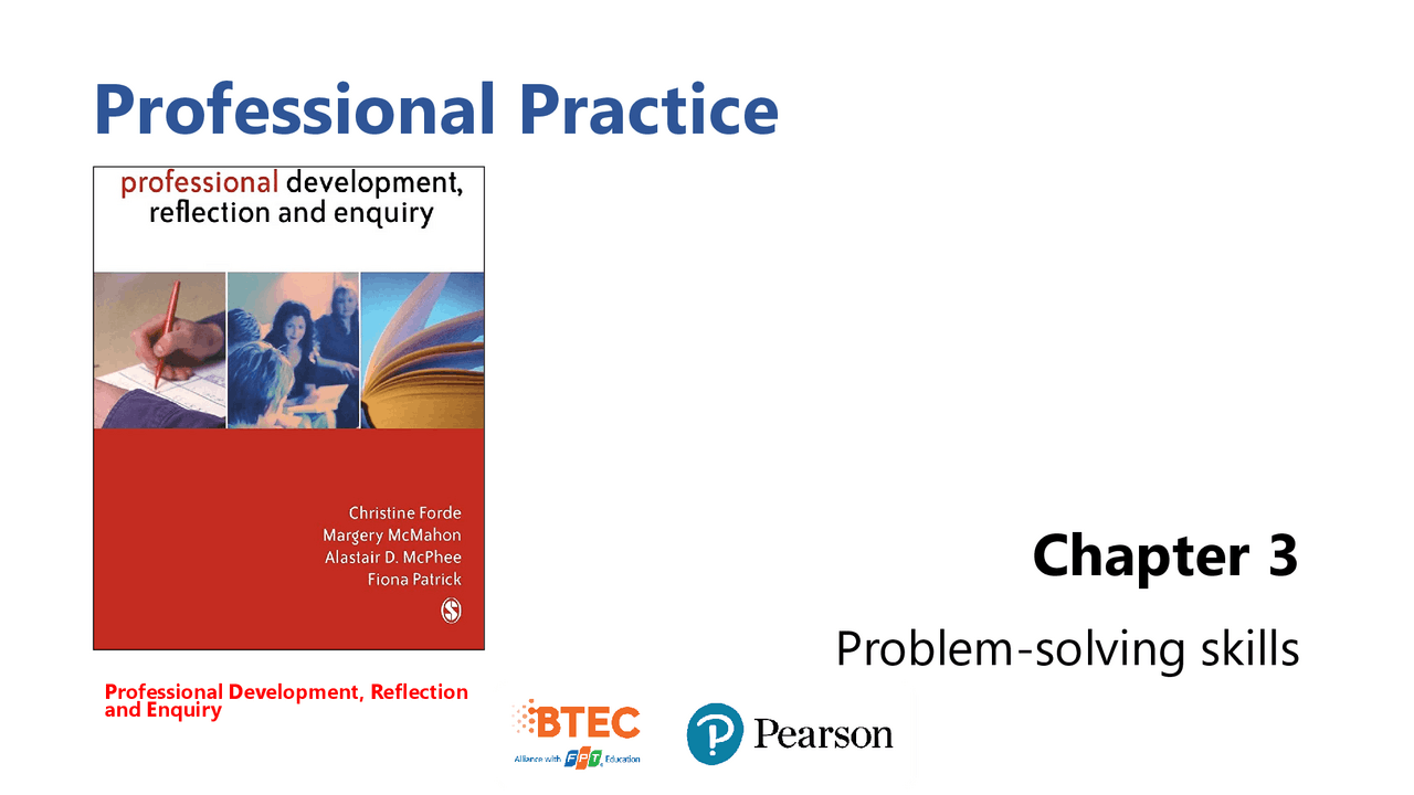Professional Practice: Problem-Solving Skills | Cheat Sheet Law | Docsity