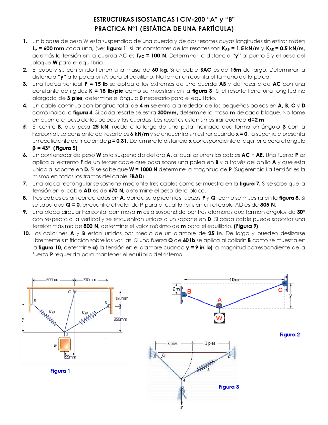 Isostatica 1 ... Estructuras | Ejercicios de Análisis Estructural | Docsity