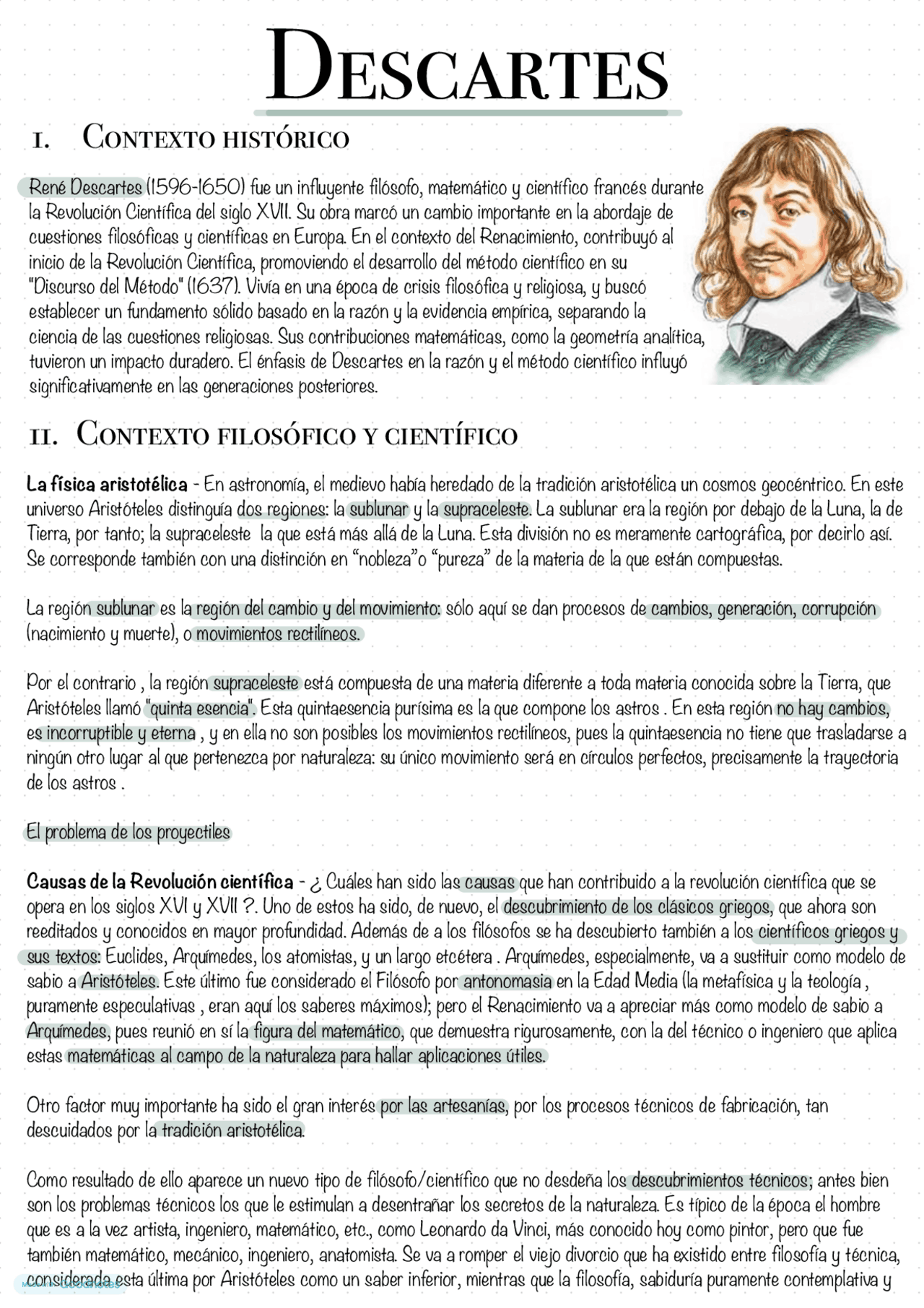 Descartes: Discurso del Método | Esquemas y mapas conceptuales de ...