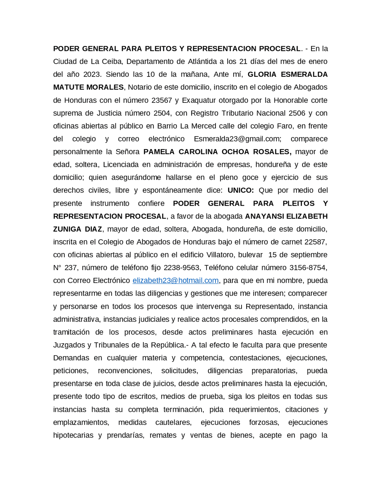 Poder general para pleitos | Guías, Proyectos, Investigaciones de ...