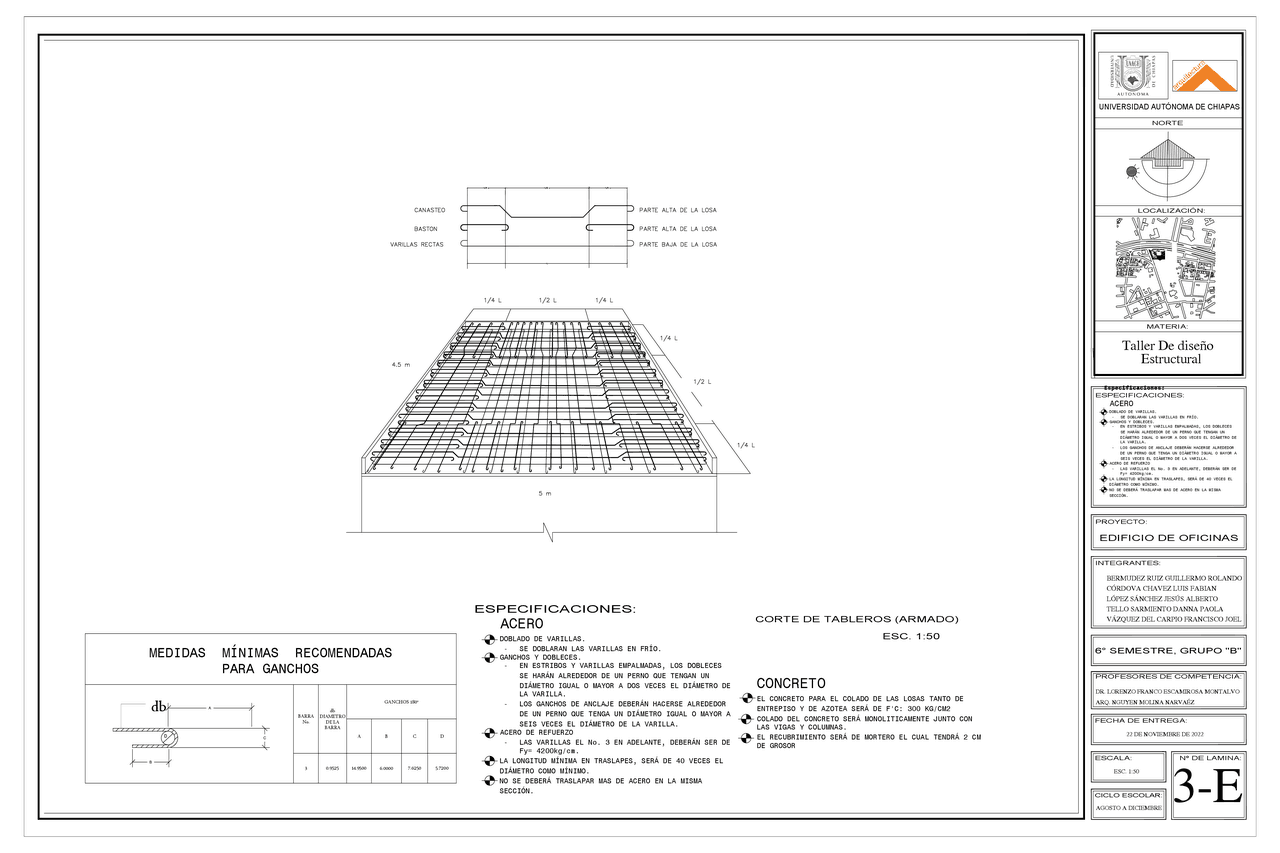 Plano de diseño de armado de losa de concreto | Ejercicios de Análisis Estructural | Docsity