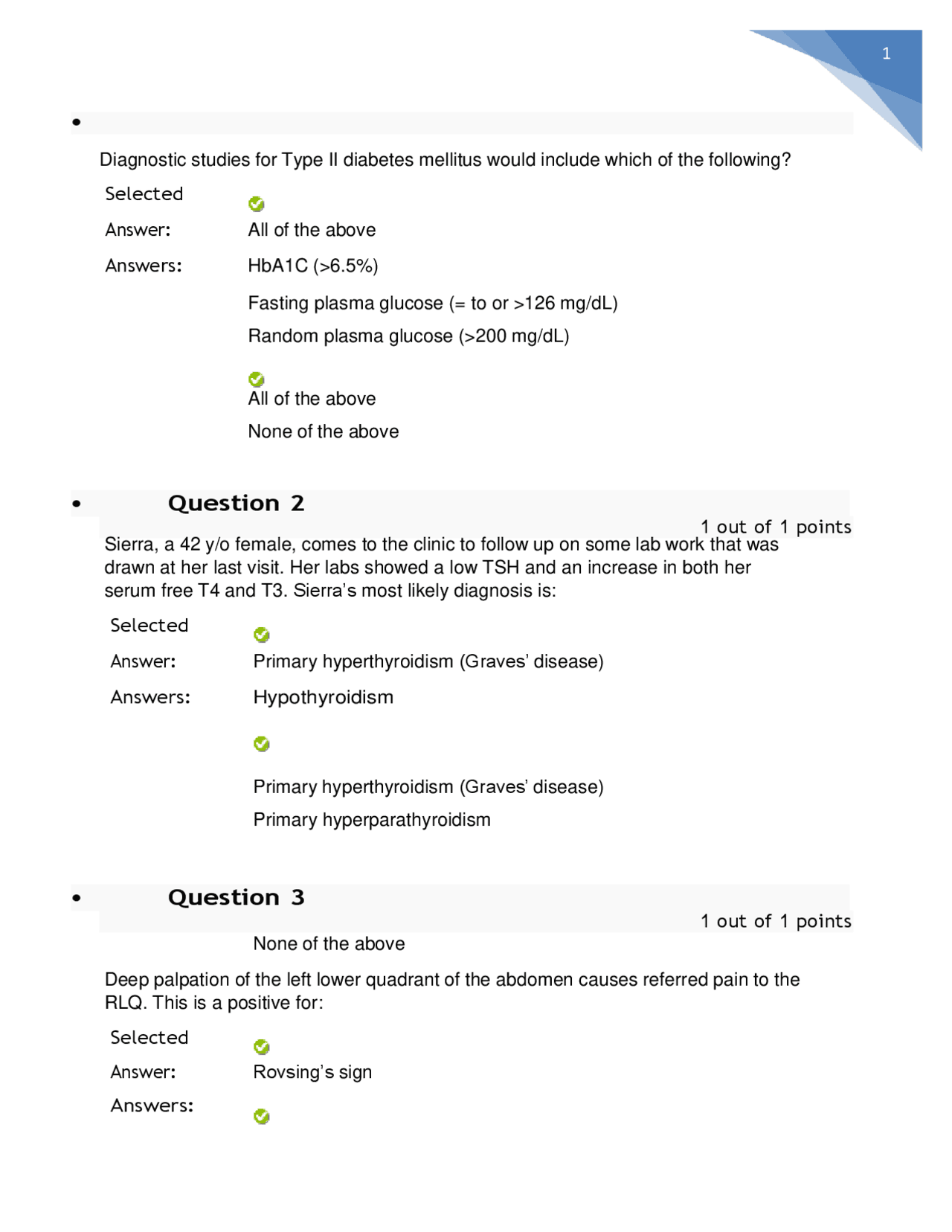 Diagnostic Studies and Common Conditions in Clinical Practice | Exercises Nursing | Docsity