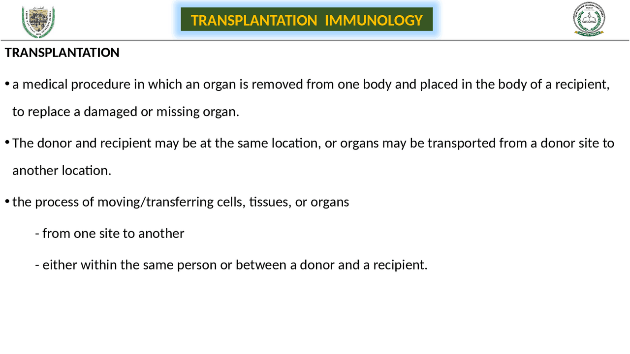Transplantation Immunology: Understanding the Process of Organ ...
